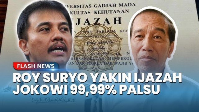 [UPDATE] Roy Suryo Klaim Kantongi Ijazah Palsu Jokowi Langsung dari KPU: Kami Berani Mati, Adili ...
